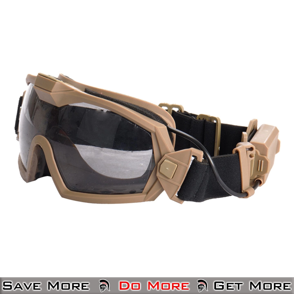 WST Tactical Anti-Fog Goggles (Tan) Tactical Military Ballistic Airsoft ...