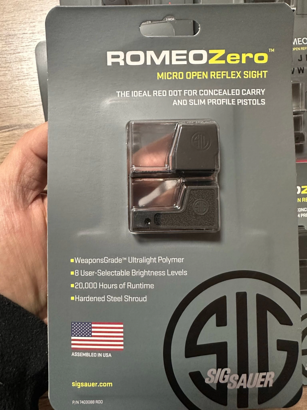 Sig Sauer Romeo Zero Orjinal 3MOA Tabanca Red Dot Sight Nişangah