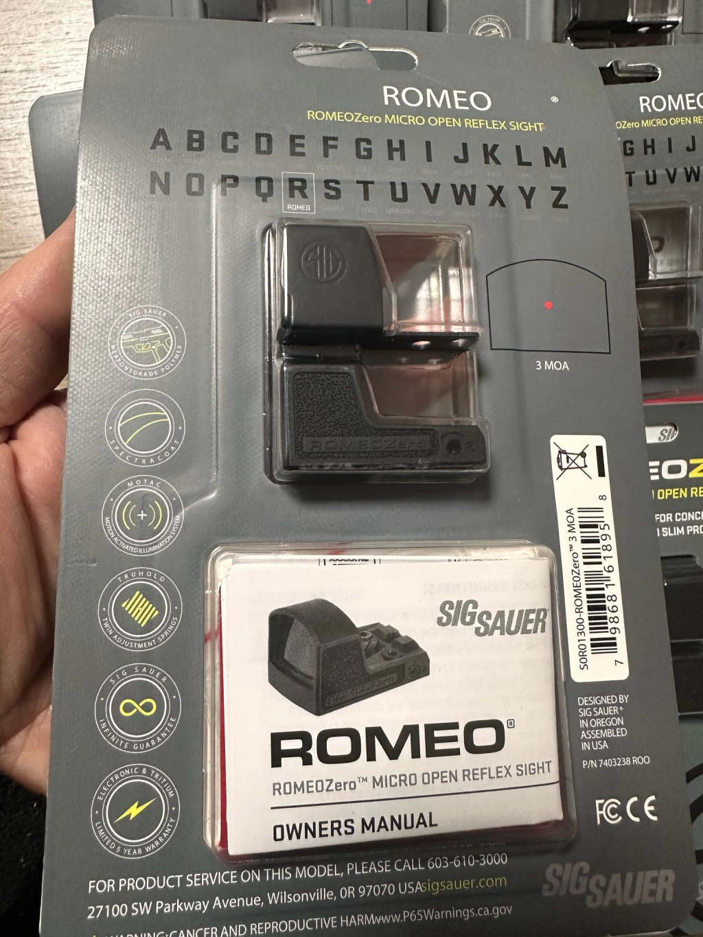 Sig Sauer Romeo Zero Orjinal 3MOA Tabanca Red Dot Sight Nişangah