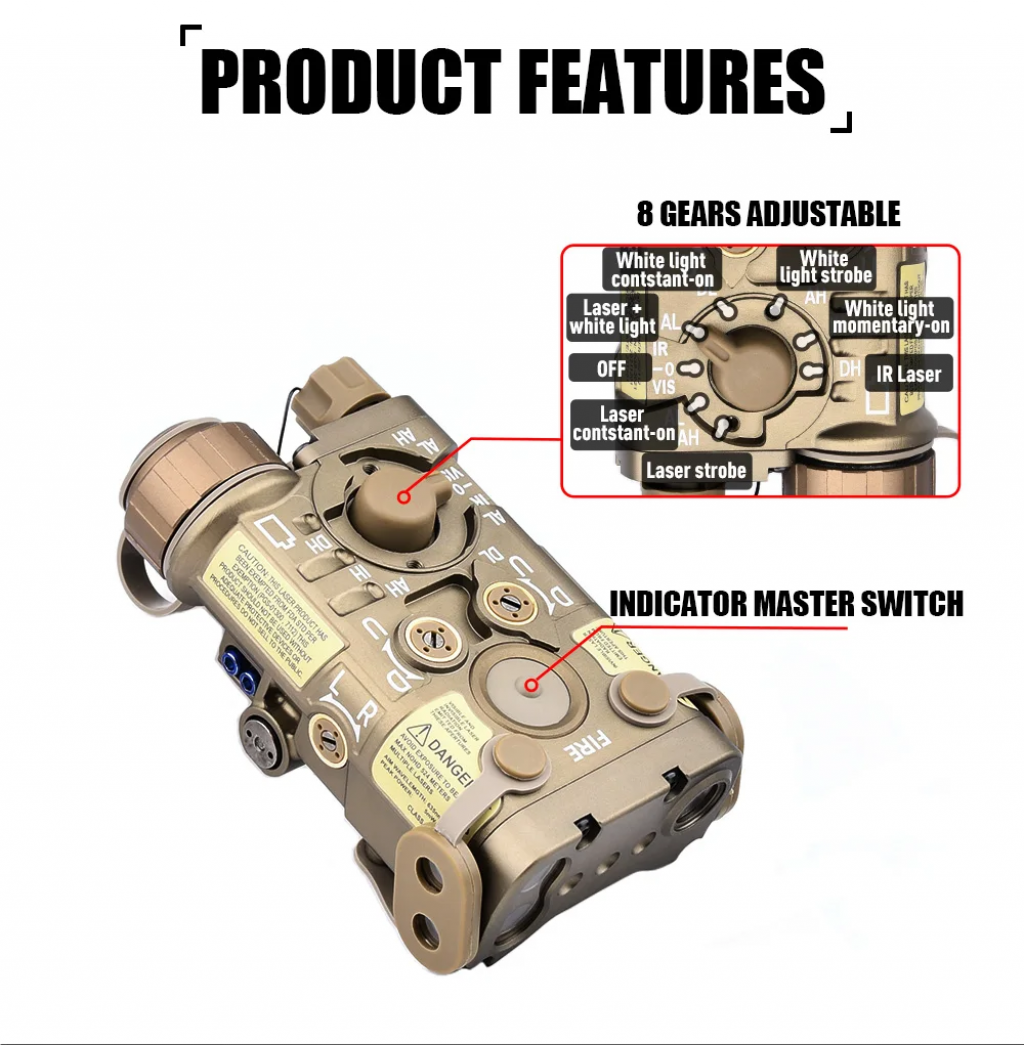 NGAL -Metal Kasa Next Generation Aiming Laser IR YEŞİL LAZER Airsoft