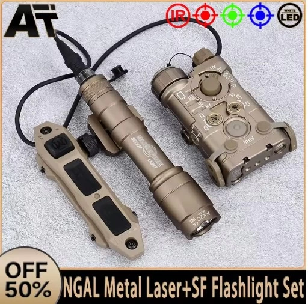 NGAL -Metal Kasa LAZERLİ FENER + M600C TÜFEK FENERİ IR YEŞİL LAZER ...