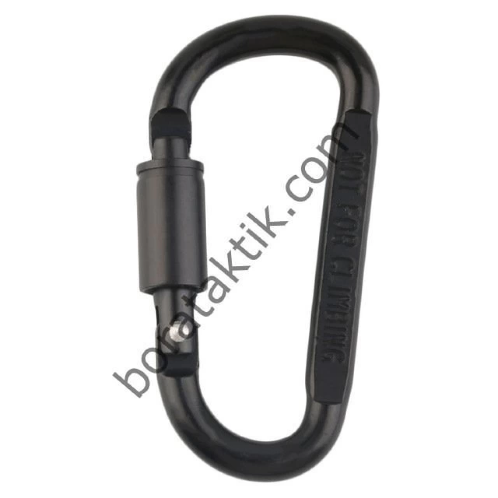 Siyah Karabina Kanca Vidalı 8mm