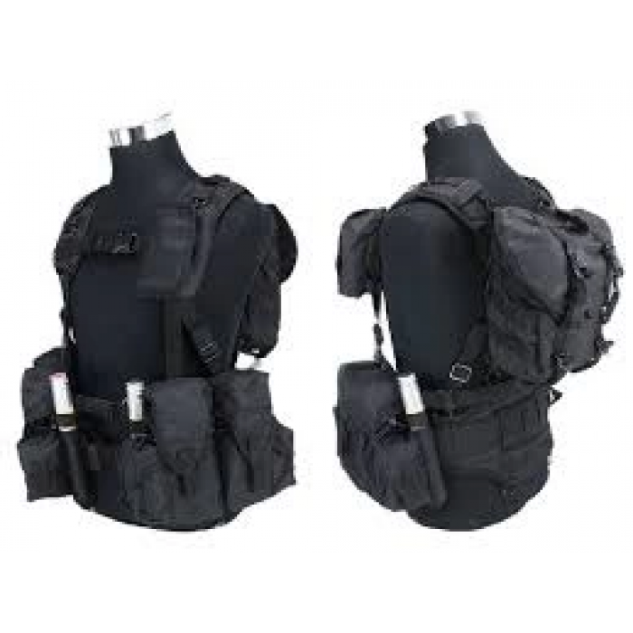 AK47 Chest Rig Vest Tactical Hücum Yeleği Siyah smersh