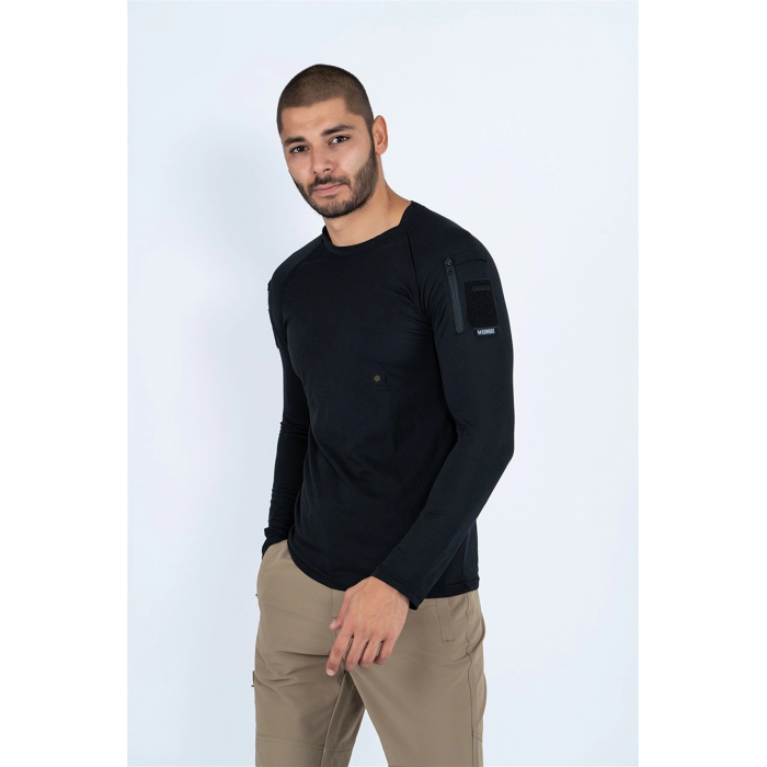 Combat Taktik Pike Tişört Uzun Kol Simit Yaka / Yakasız