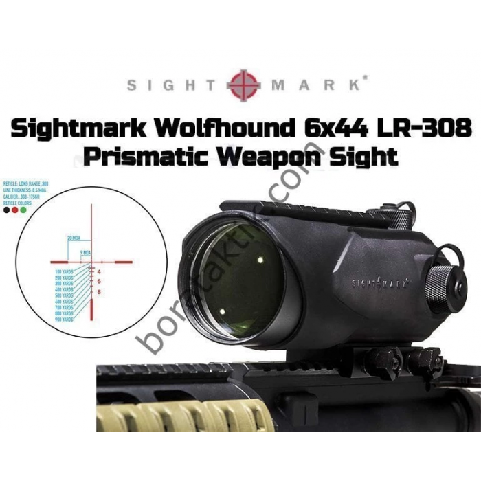 Wolfhound 6x44 LR-308 Prismatic Weapon Sight Red-Dot Nişangah