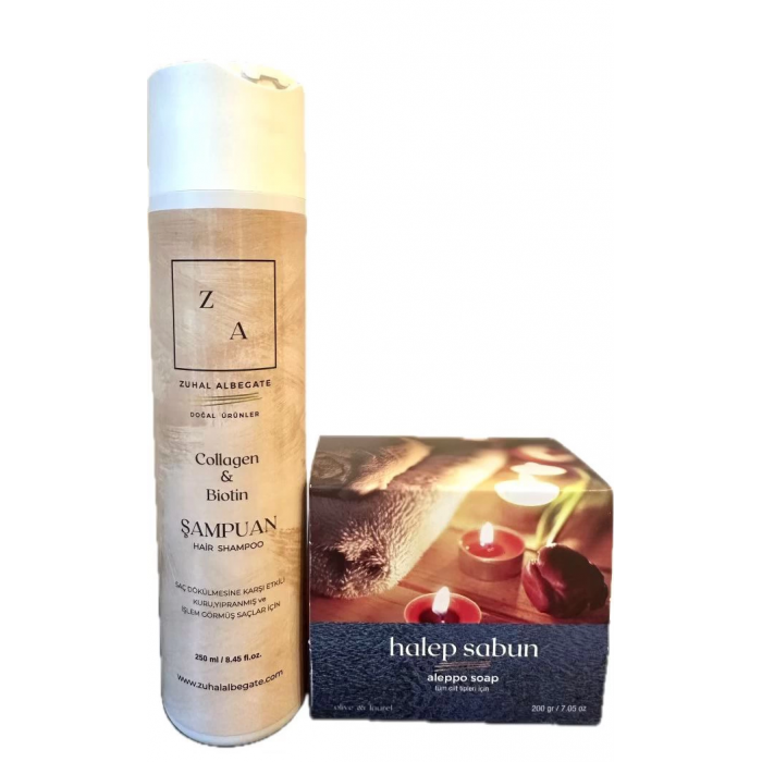 AVANTAJLI SAÇ BAKIM SETİ: BİOTİN COLLEGANE ŞAMPUAN + HALEP SABUN