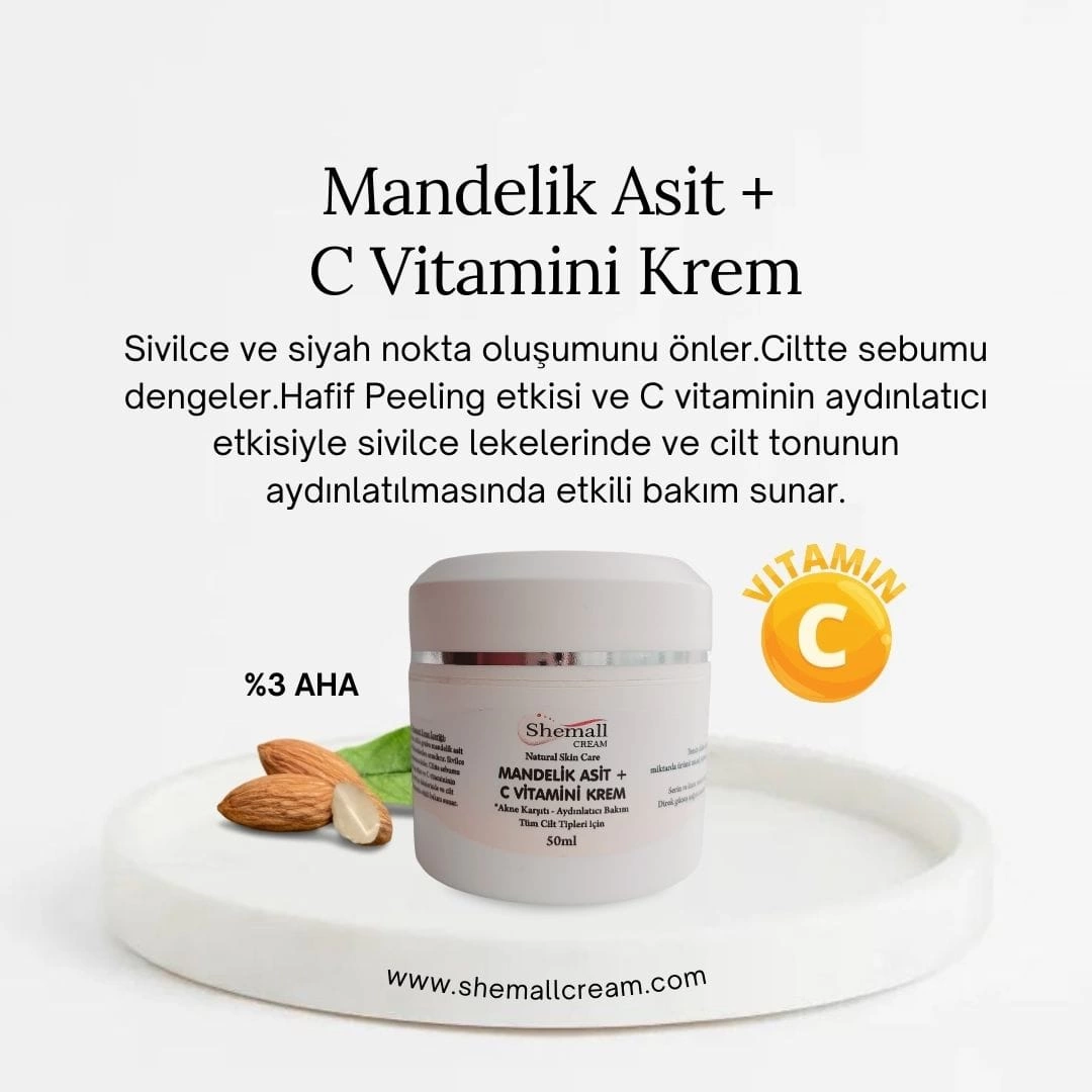 MANDELİK ASİT+C VİTAMİN KREM
