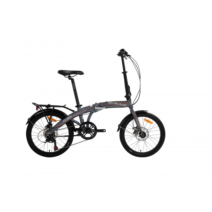 Bisan FX 3600 MD Fren 6 Vites 20 Jant Katlanır Bisiklet Gri Turuncu 31 ...