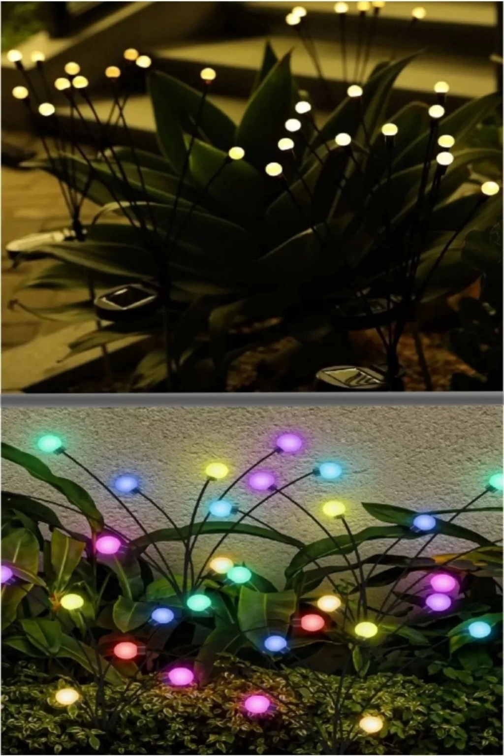 8 Ledli Güneş Enerjili Bahçe Aydınlatma Ateş Böceği Dış Dekoratif Bahçe ...