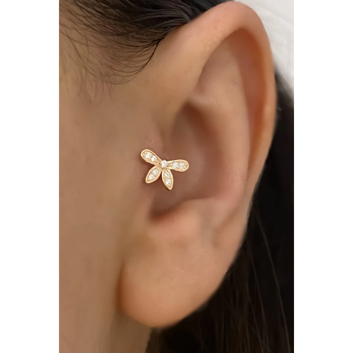 Fiyonk Tragus Küpe - Asil Gümüş Takı