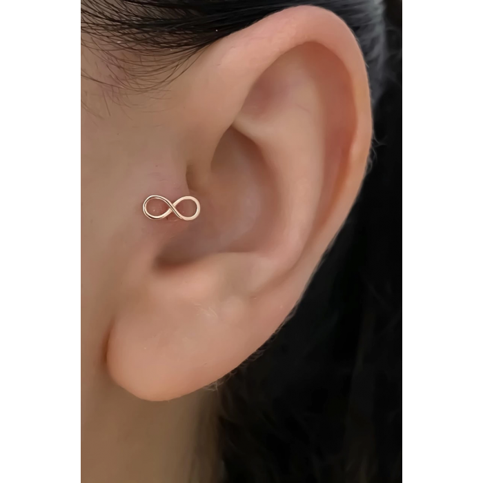 Sonsuzluk Tragus Küpe - Asil Gümüş Takı