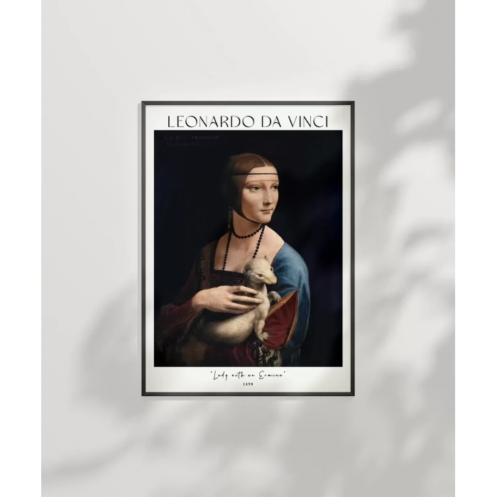 Leonardo Da Vinci Kakımlı Kadın Poster Fiyatı - Vogloo.com