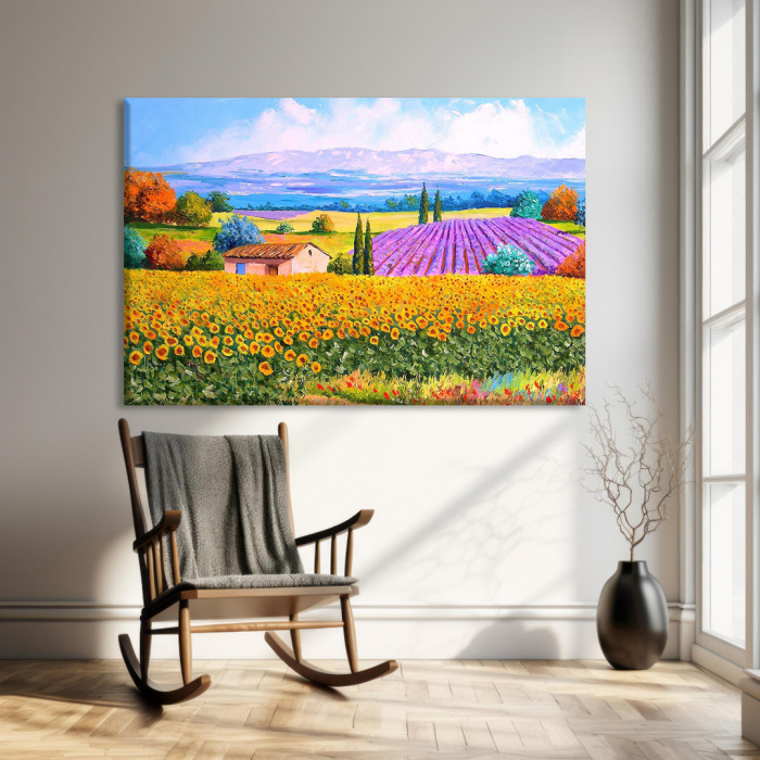 Lavanta Tarlaları Kanvas Tablo Fiyatı - Vogloo.com