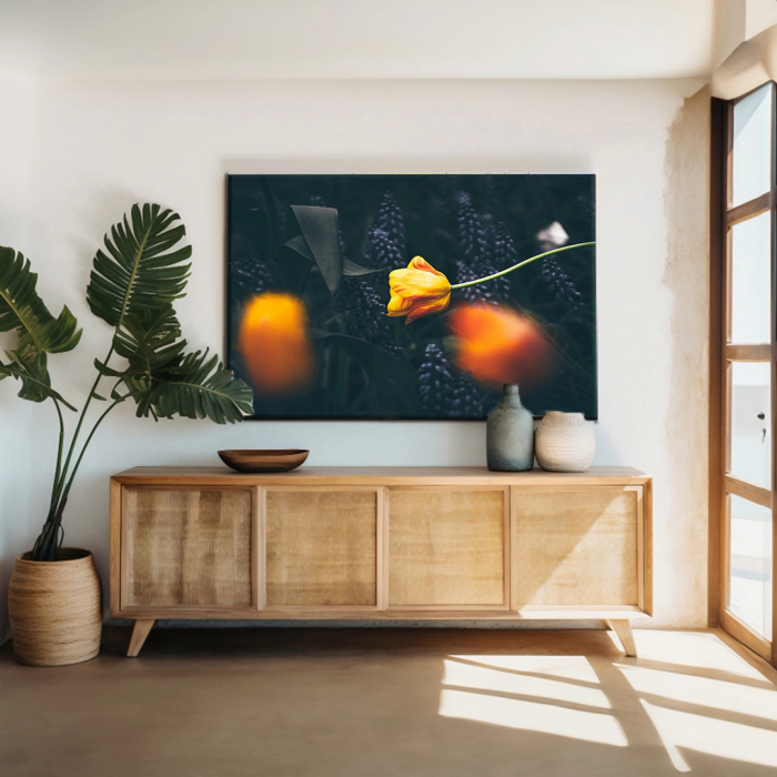 Soyut Sarı Lale Kanvas Tablo Fiyatı - Vogloo.com