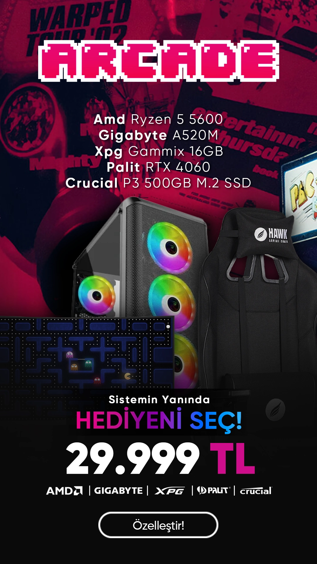 Hawk Gaming | Hawk Gaming Oyuncu Bilgisayar ve Ekipmanları