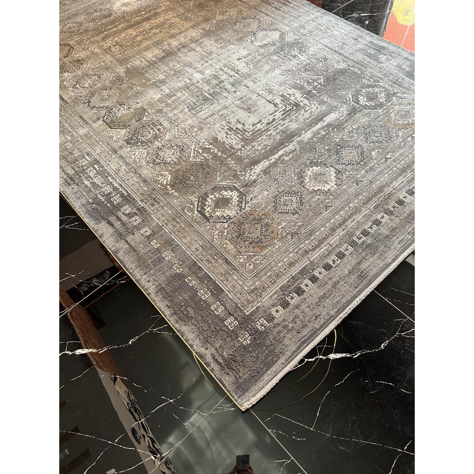 Elexus Halı Diamond 3773 Koyu Gri Salon Halısı