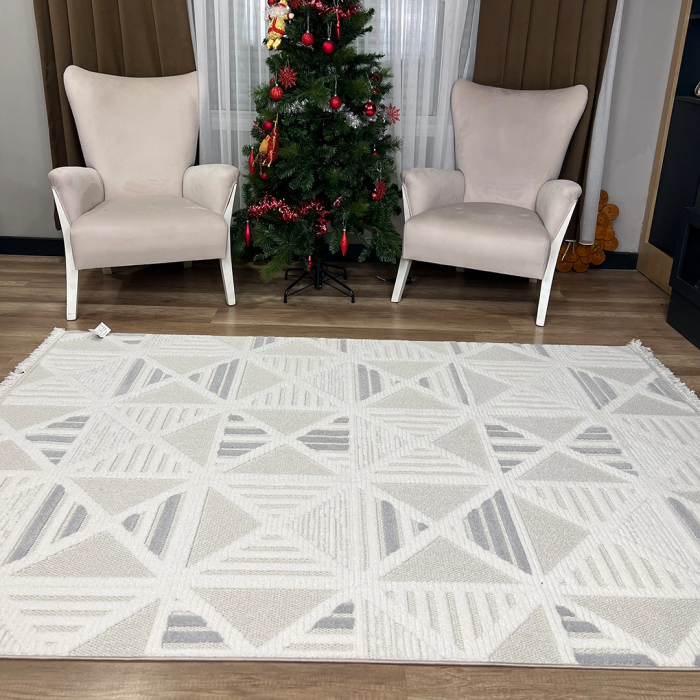 Hoom Rugs Level EN274 Krem Gri Modern Halı