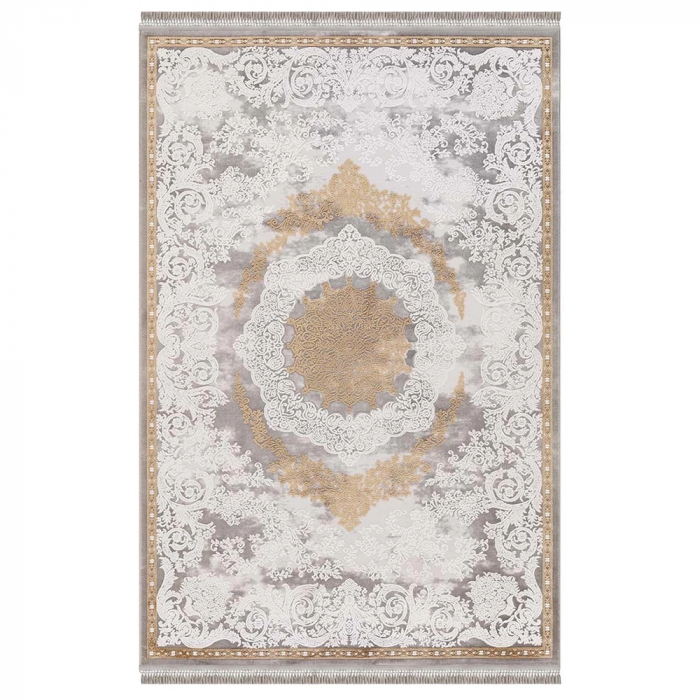 İpek Mekik Halı Blossom 13421 Hardal Krem Salon Halısı