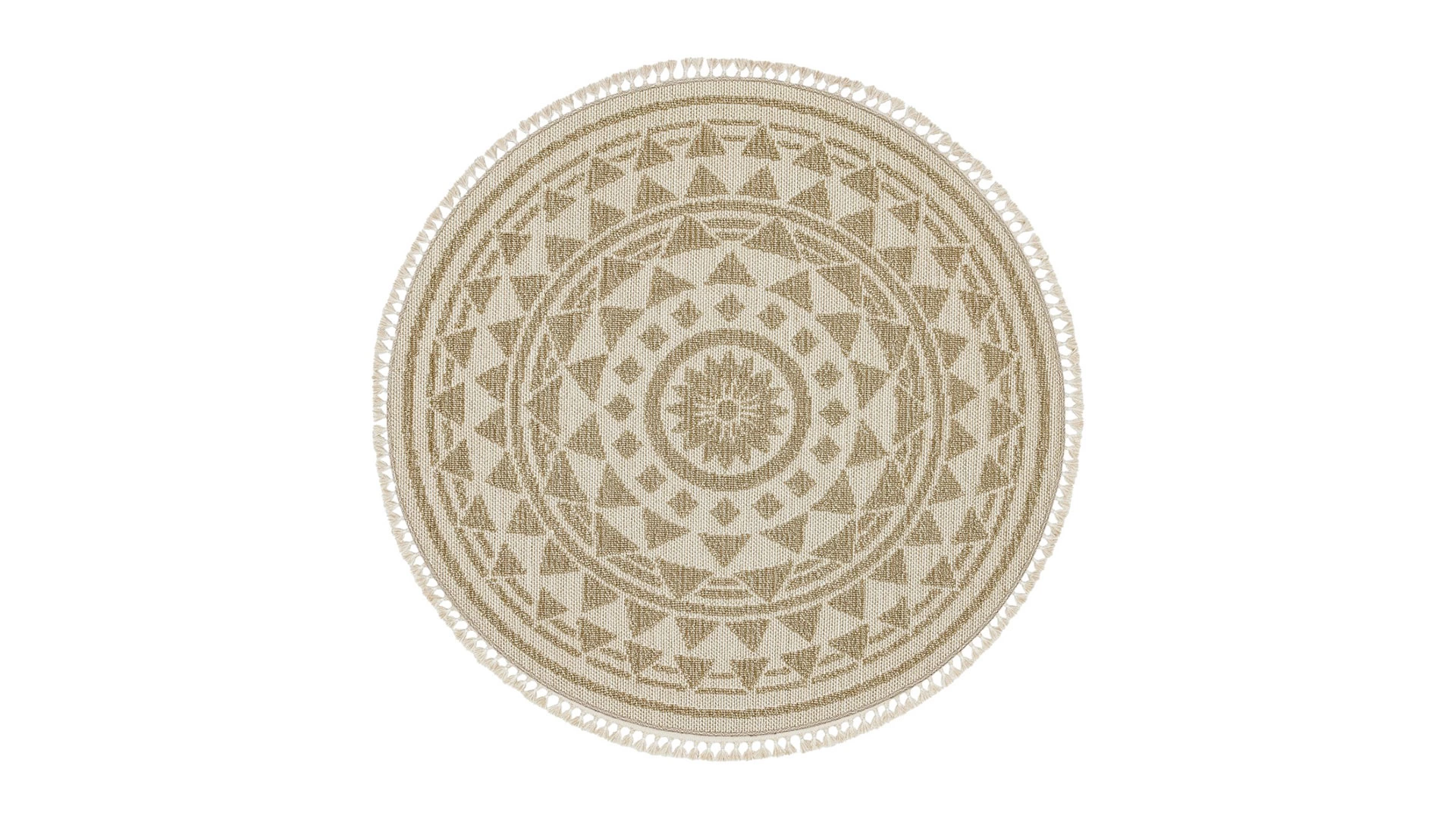 Beige Myra Round Carpet 160x160