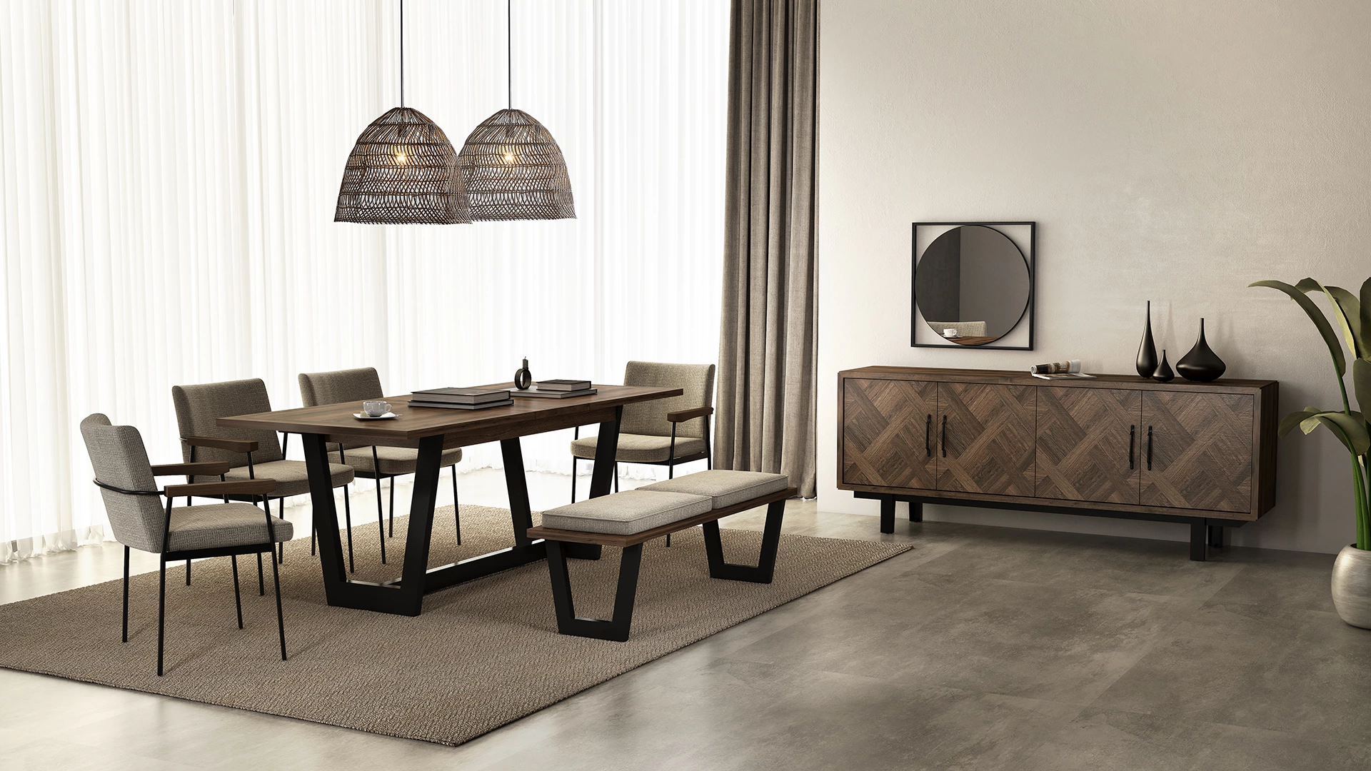 Hardy Extendable Table Metal Legs 160 cm