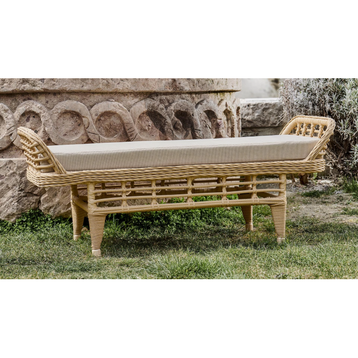 Bamboo Rattan Bench