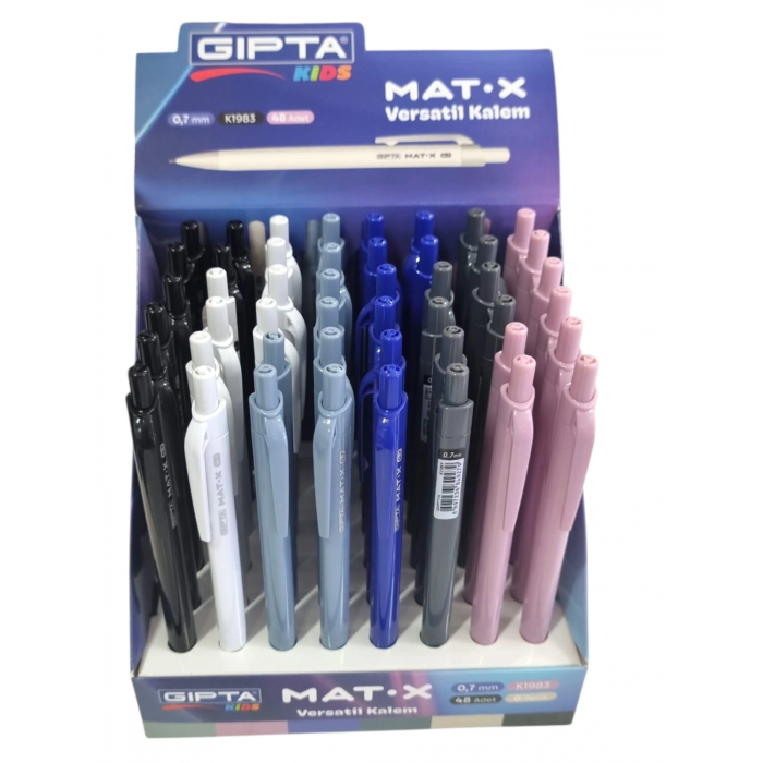GIPTA VERSATİL KALEM MAT-X 07 MM K-1983 ( PK-48Lİ)