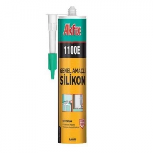 AKFİX 1100E SİLİKON BEYAZ 280 ML (KOLİ-24 LÜ)