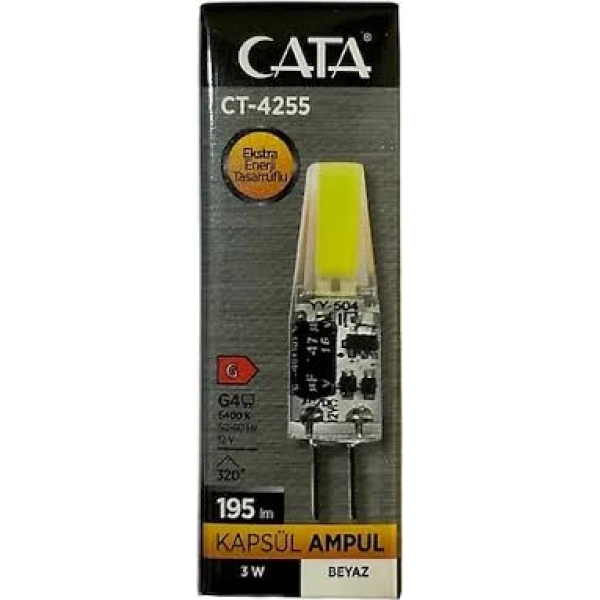 CATA KAPSÜL AMPÜL 3W G.IŞIĞI CT-4255G(KUTU-100 LÜ)