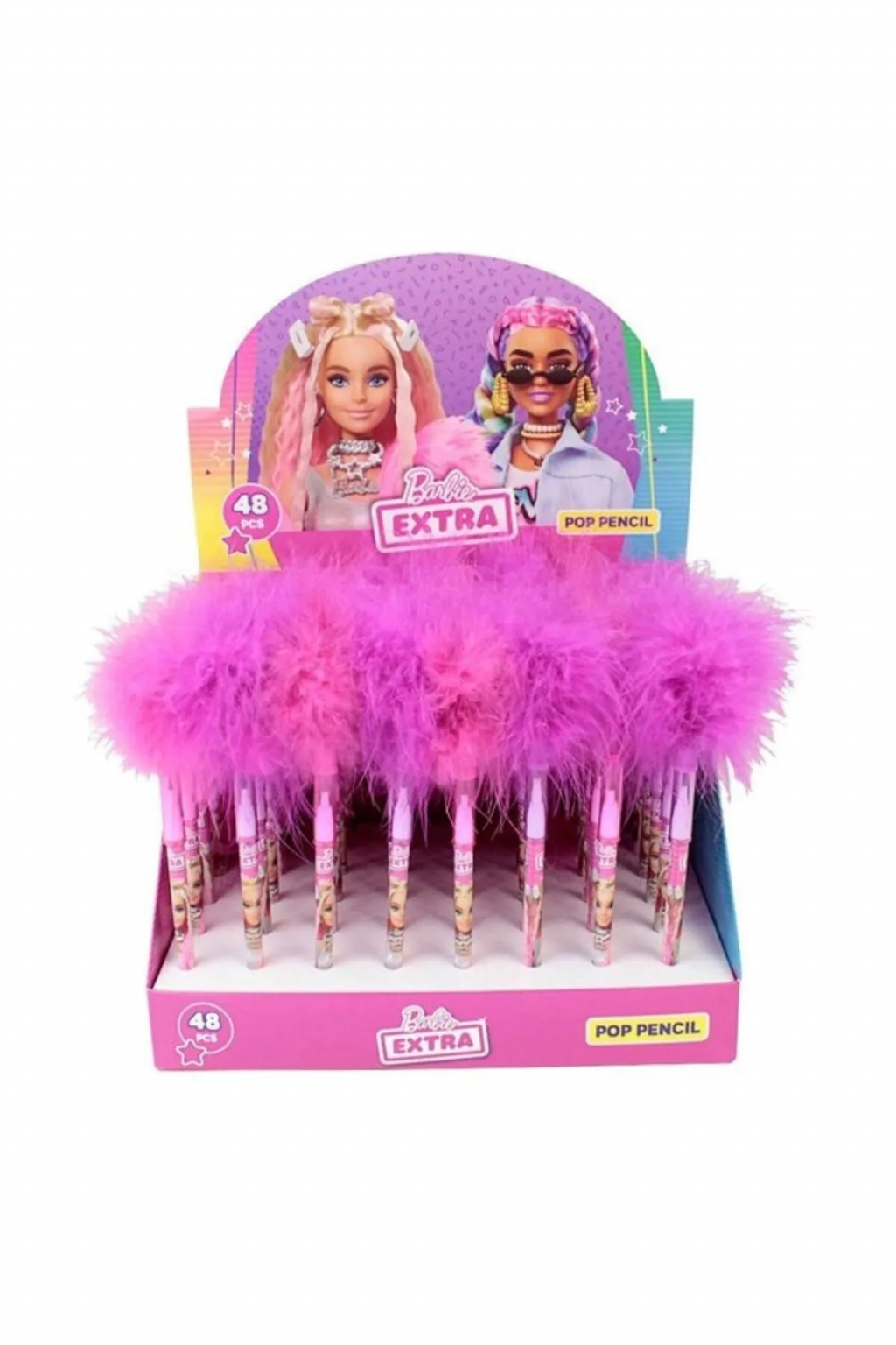 BARBİE TÜYLÜ GEÇMELİ KALEM B-752 (PKT-48 Lİ)