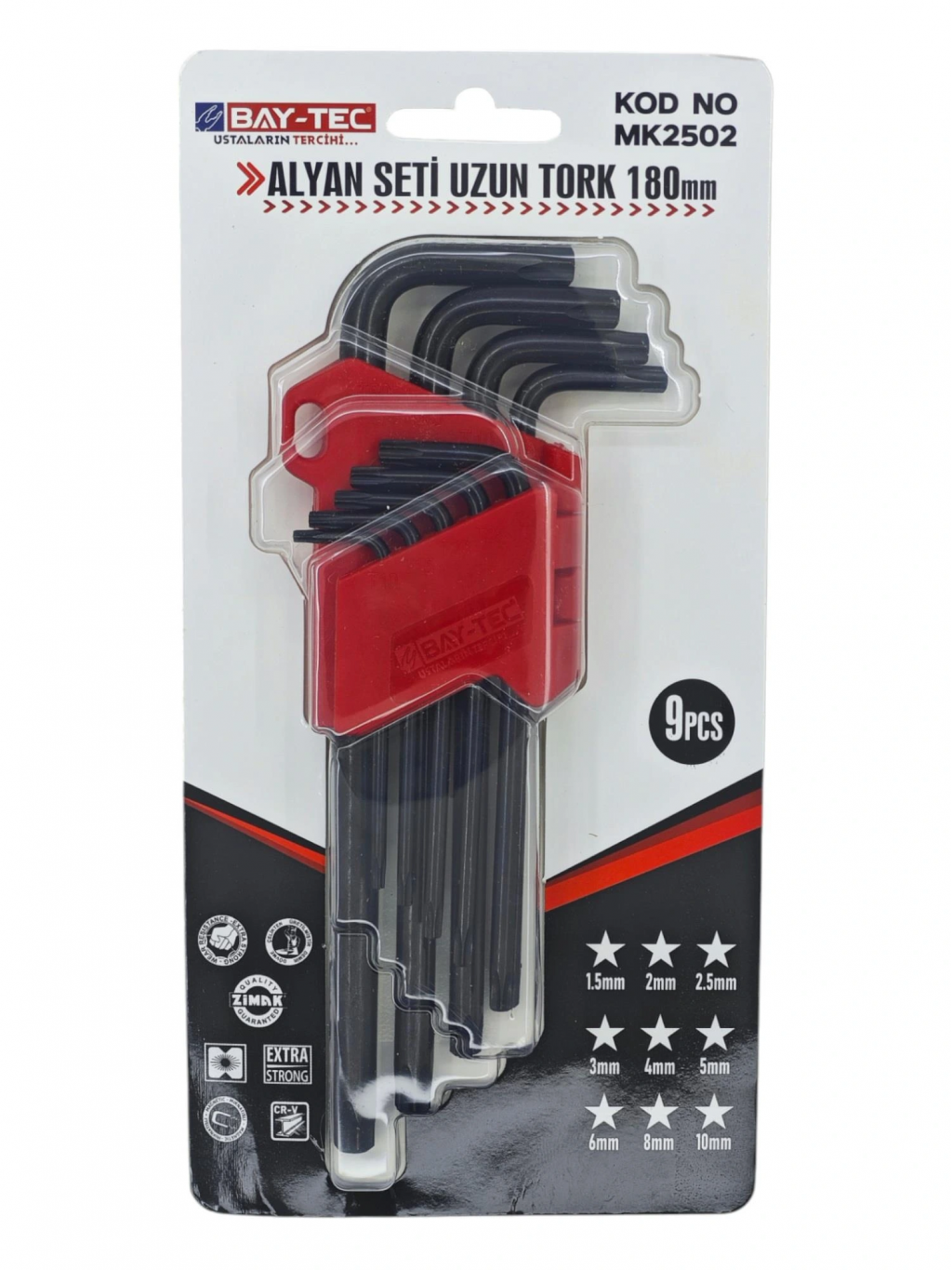 BAY-TEC ALYAN SETİ TORK UZUN 180 MM MK-2502