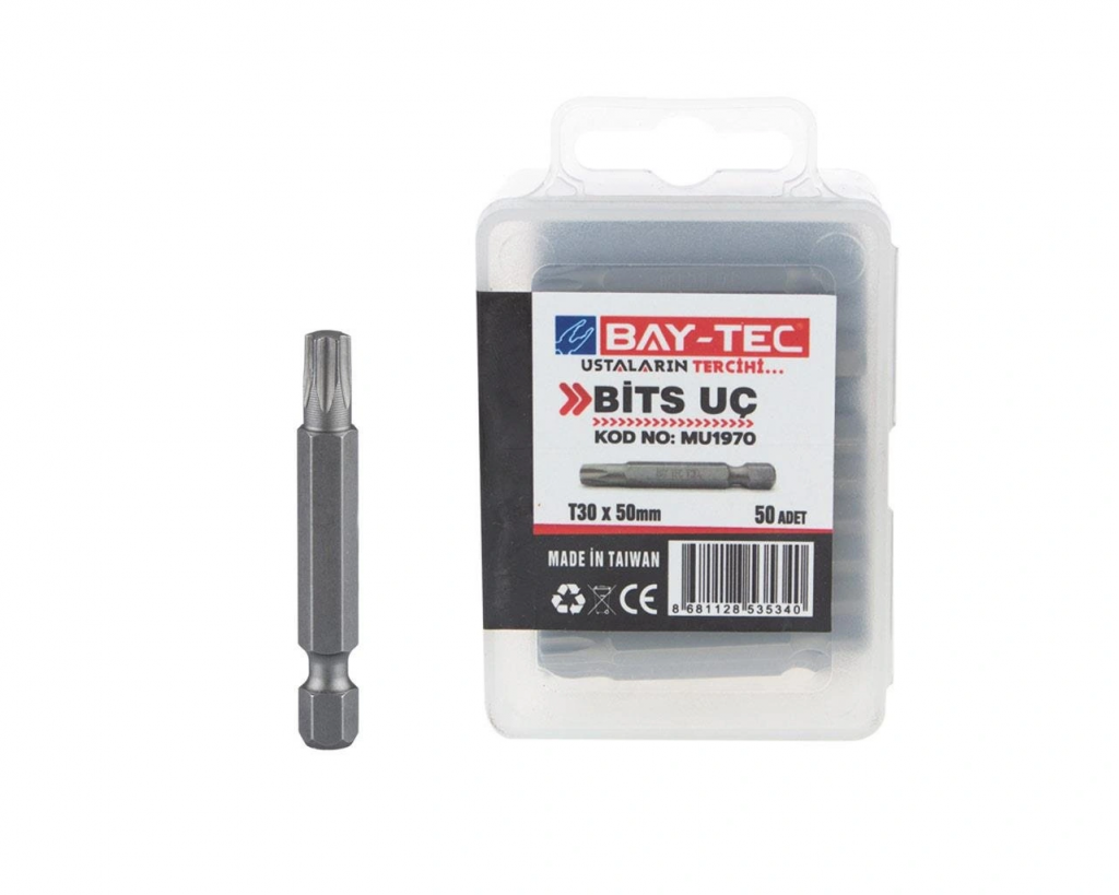 BAY-TEC BİTS UÇ T30X50 MM 1970(PK-10-KT-50 Lİ)