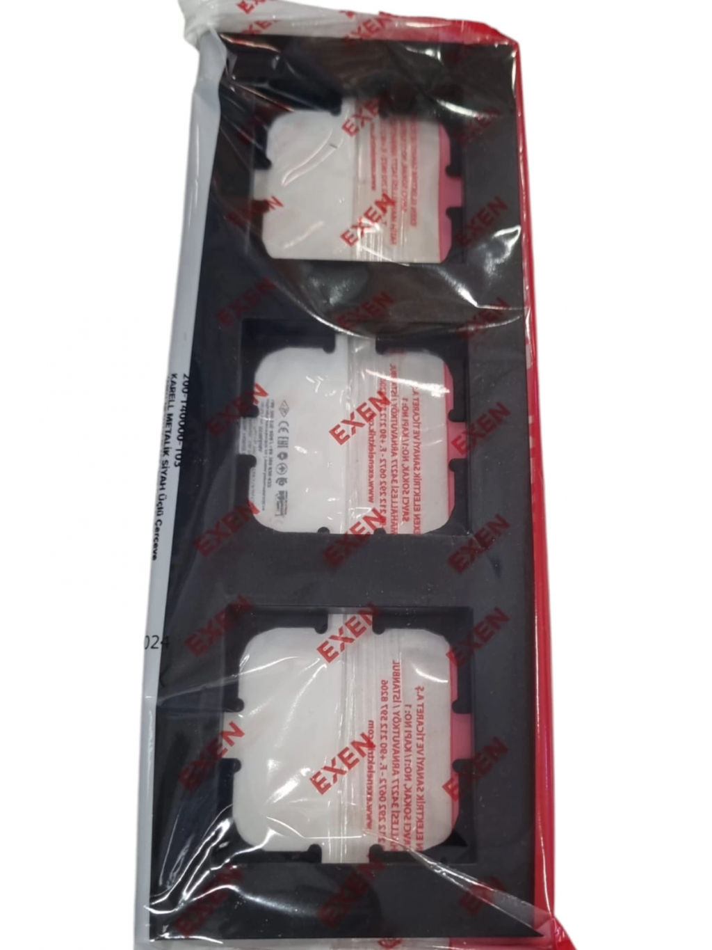 EXEN KAREL ÜÇLÜ ÇERÇEVE METALİK SİYAH (PK-24 LÜ)