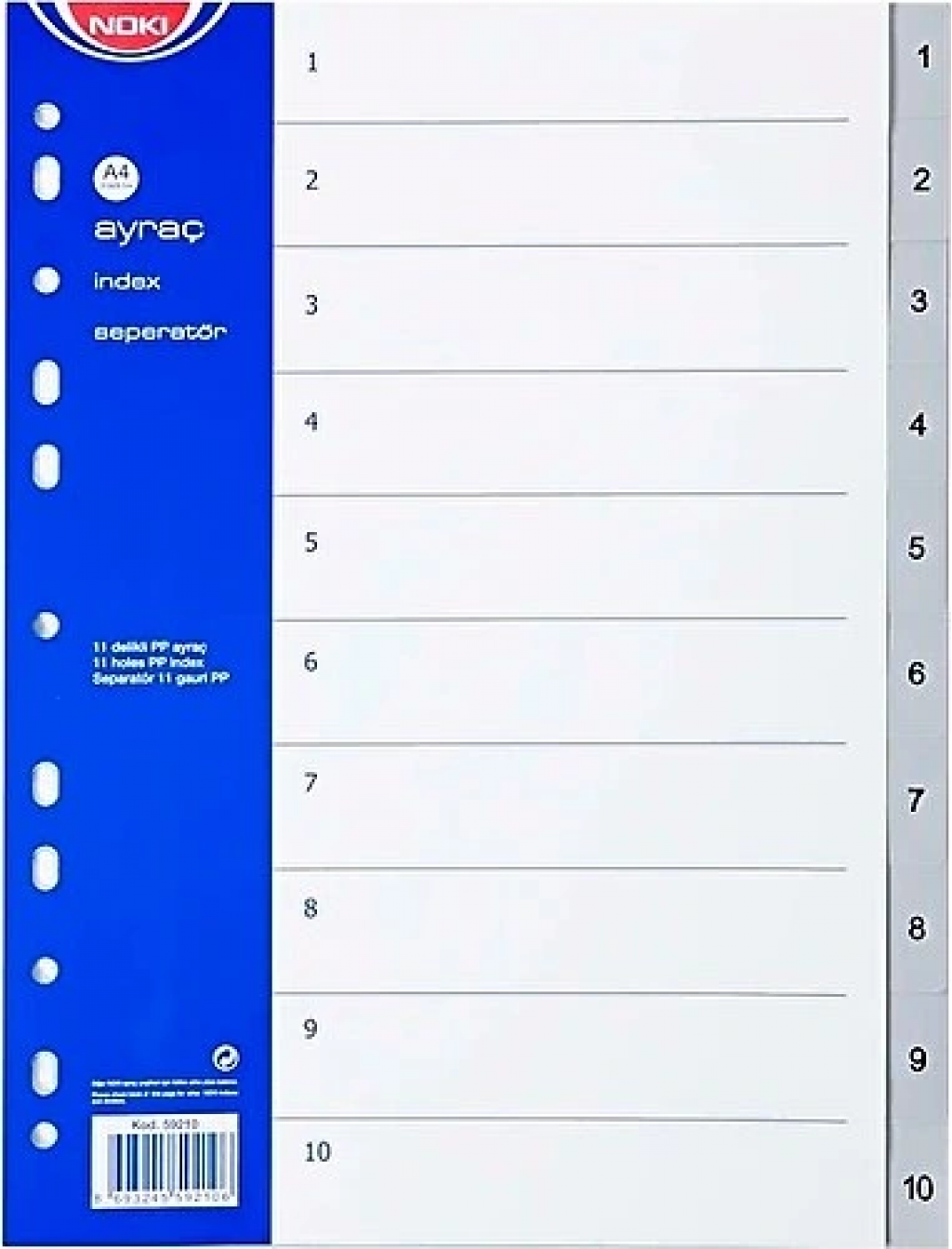 NOKİ SEPERATÖR 1-12 AYRAÇ İNDEX 59212