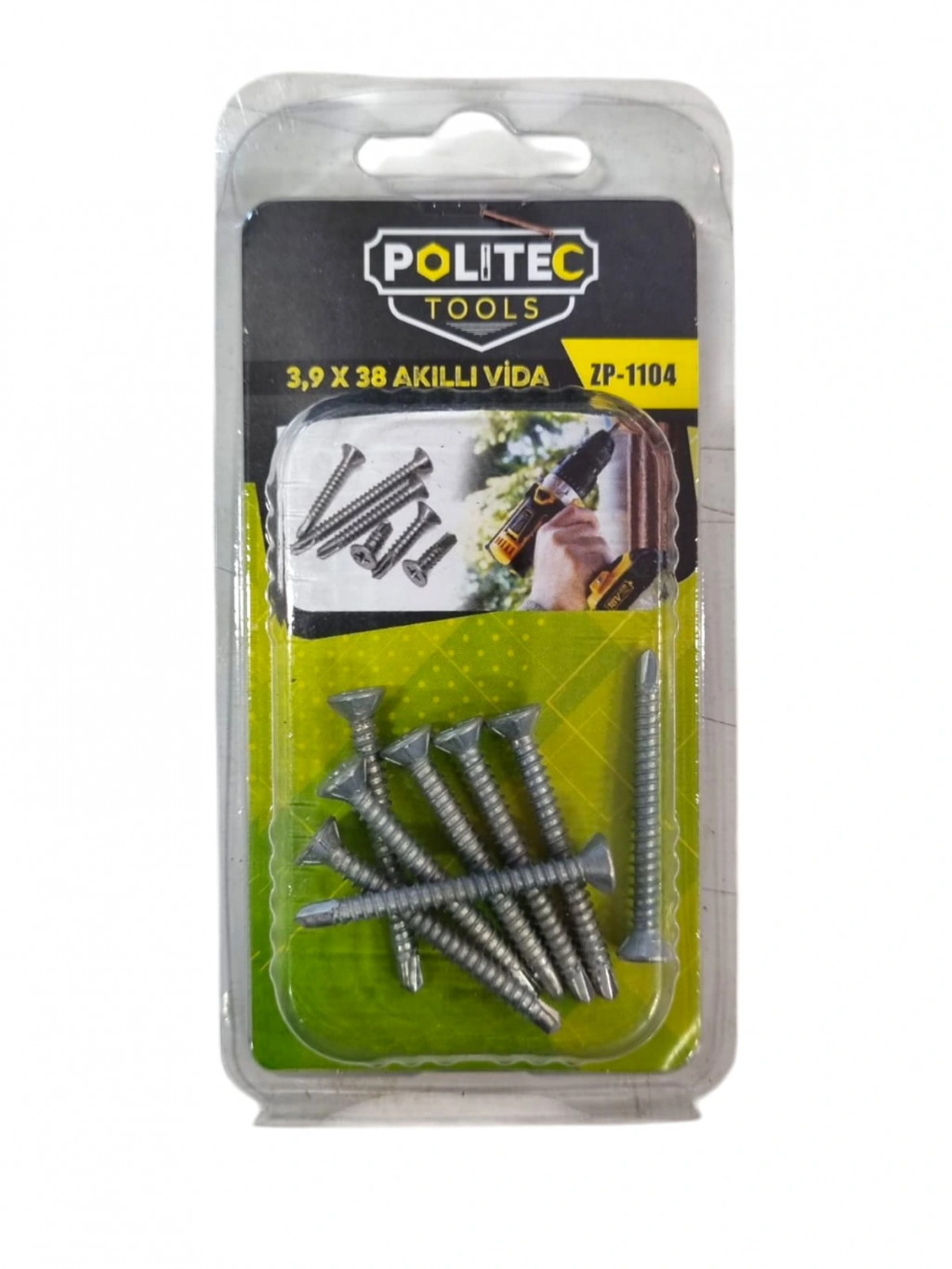 POLITEC VAKUMLU AKILLI VİDA 3,9X38 ZP-1104