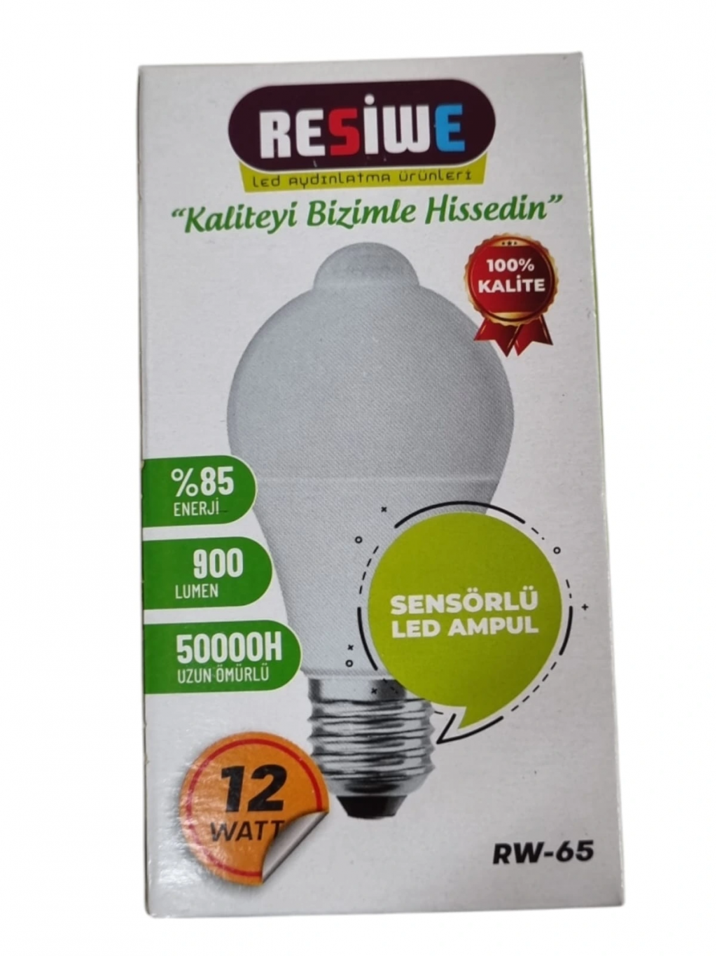 RESİWE SENSÖRLÜ LED AMPUL 12W RW-65