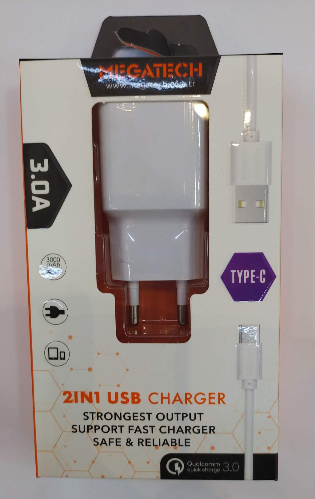 MEGATECH ECO ŞARJ ALETİ 3000A TYPE-C