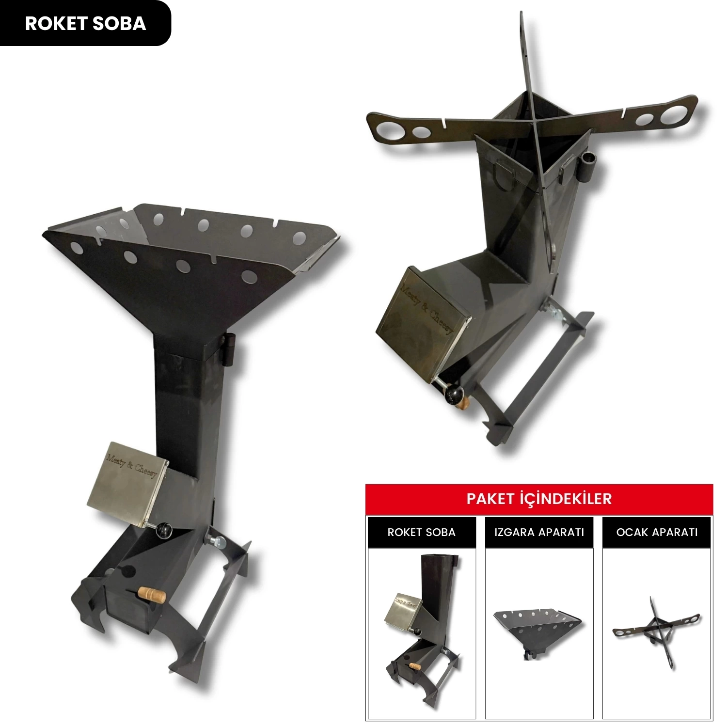 Çok Fonksiyonlu Roket Pelet ve Odun Sobası - Rocket Grill