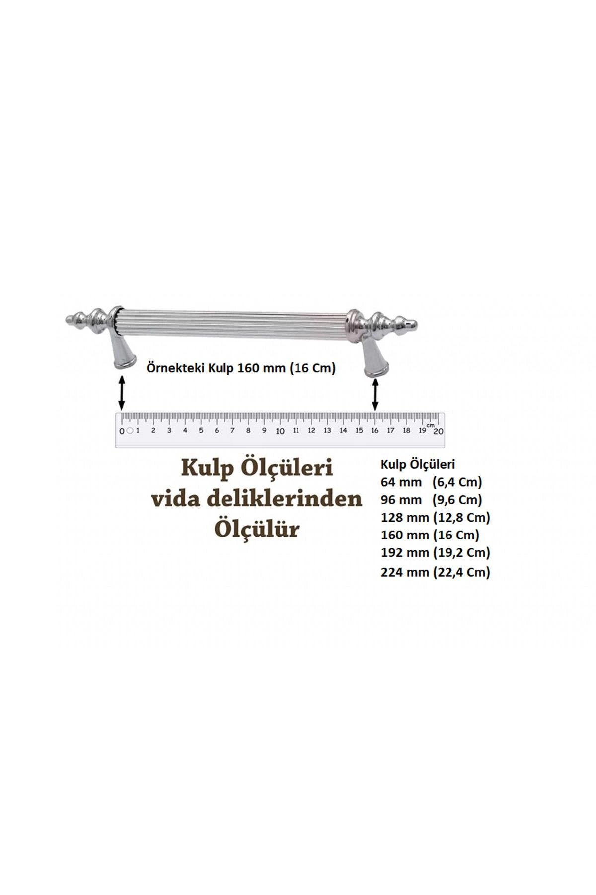 192 mm Akasya Çizgili Metal Mobilya Mutfak Dolabı Çekmece Kapı Dolap ...