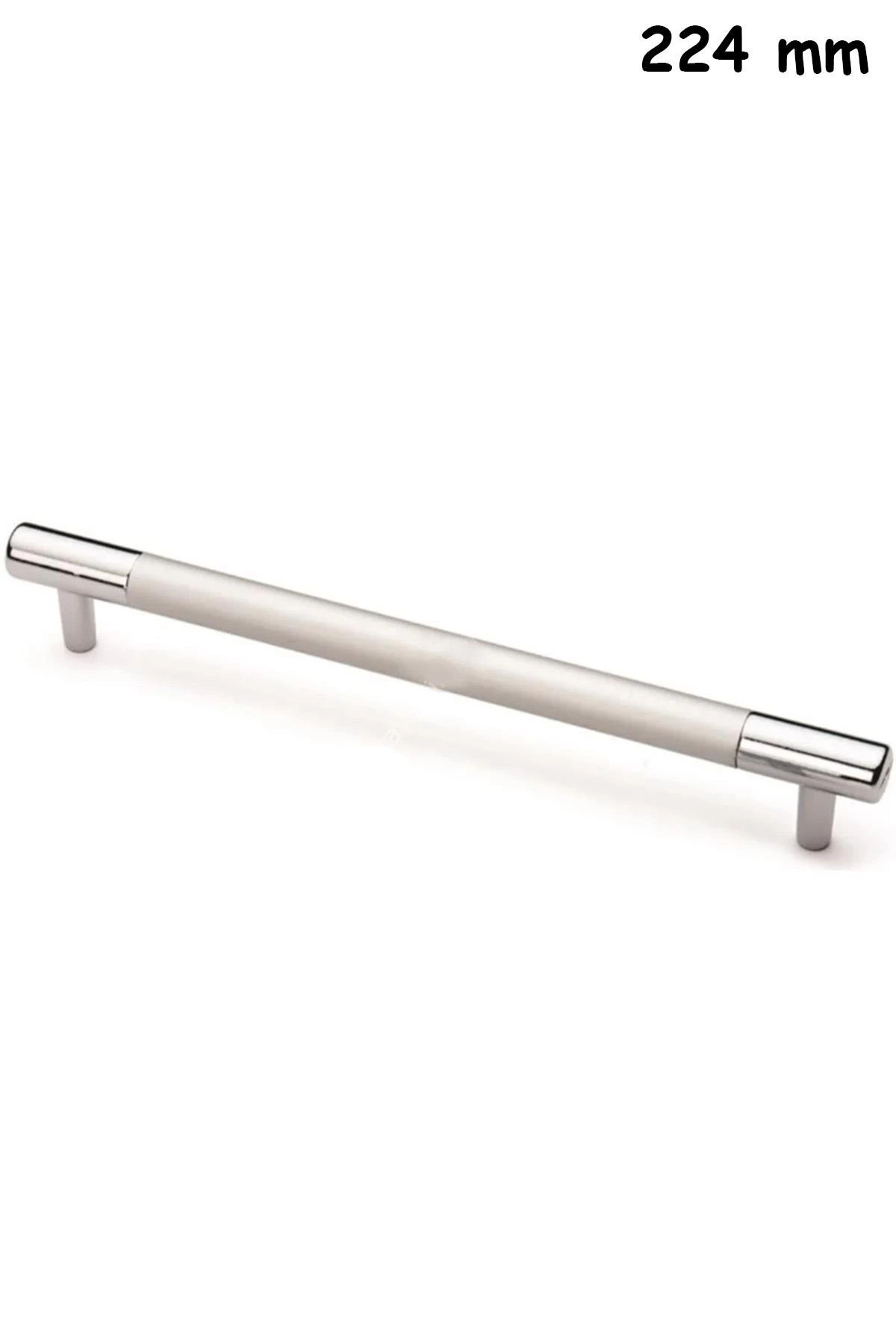 224 mm Hitit Alüminyum Boru Kulp Mobilya Dolap Kapak Çekmece Kulpu Mat Krom