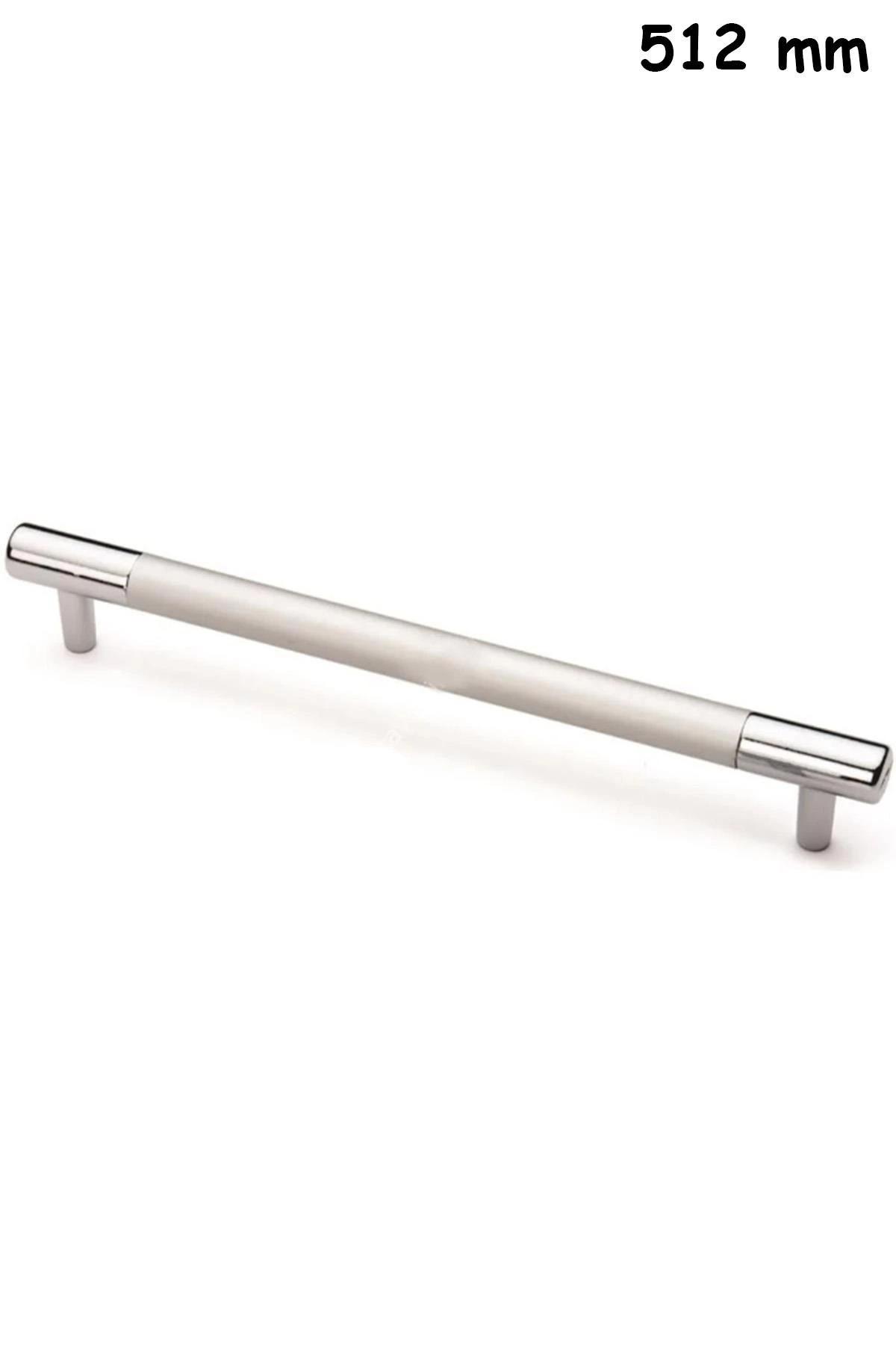 512 mm Hitit Alüminyum Boru Kulp Mobilya Dolap Kapak Çekmece Kulpu Mat Krom