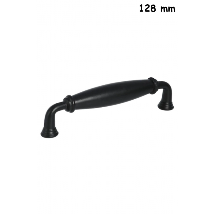 128 mm Siyah Porselen Kulp Çekmece Dolap Mobilya Kulpu